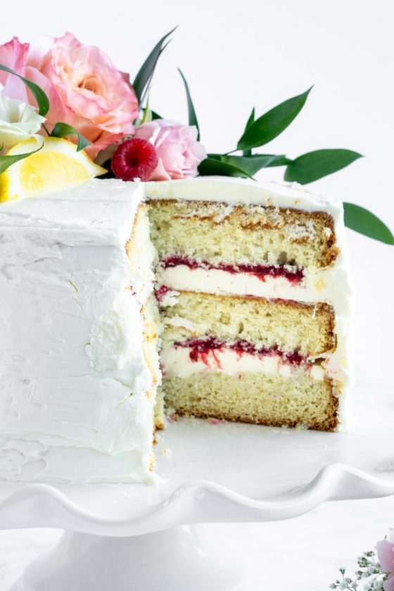 Refreshing Limoncello Cake with Raspberry Filling - Pina Bresciani