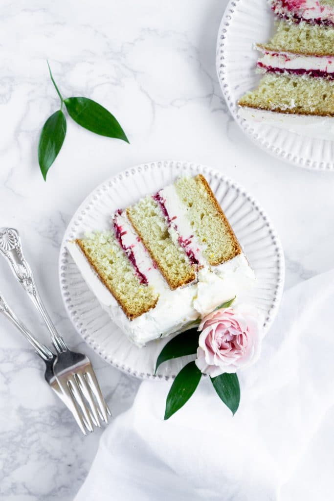 Refreshing Limoncello Cake with Raspberry Filling - Pina Bresciani