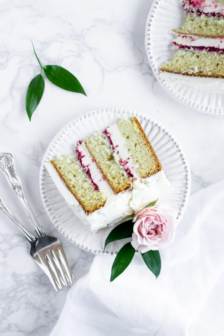 Refreshing Limoncello Cake with Raspberry Filling - Pina Bresciani