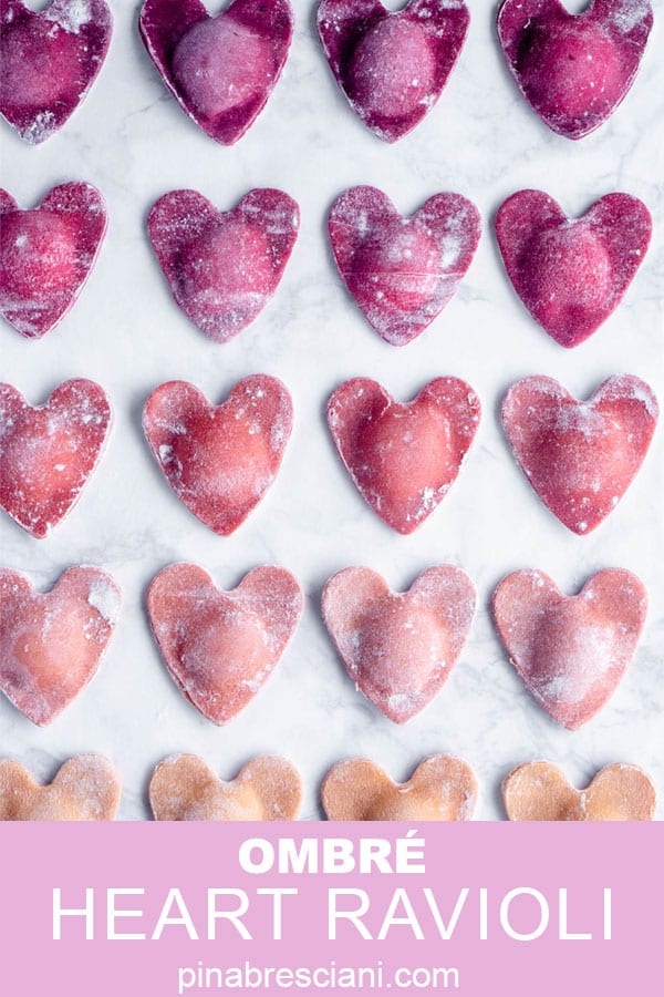 Beet Heart Ravioli with Ricotta and Thyme - Pina Bresciani