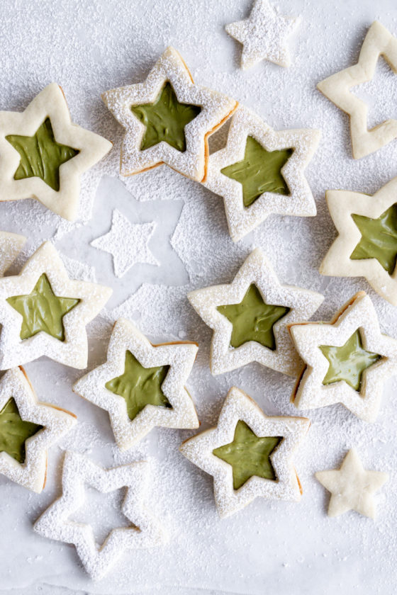 Star Cookies with Pistachio Cream - Pina Bresciani
