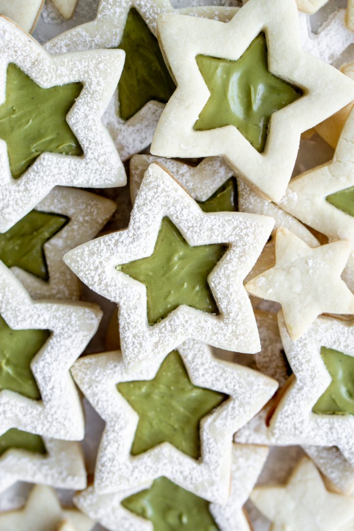Star Cookies with Pistachio Cream - Pina Bresciani