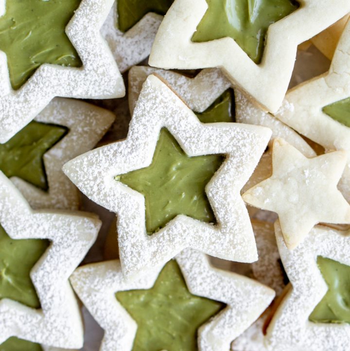Star Cookies with Pistachio Cream - Pina Bresciani