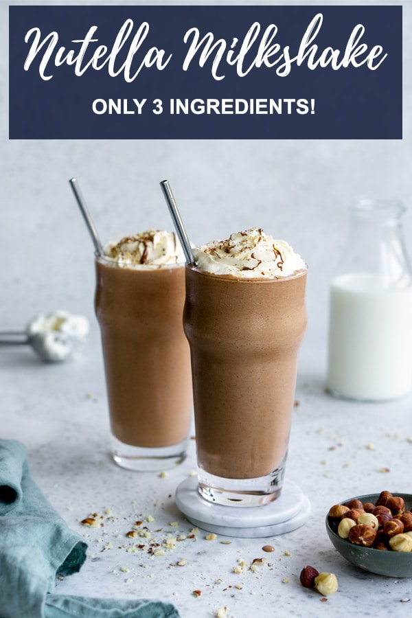 3-Ingredient Nutella Milkshake with Ice Cream - Pina Bresciani