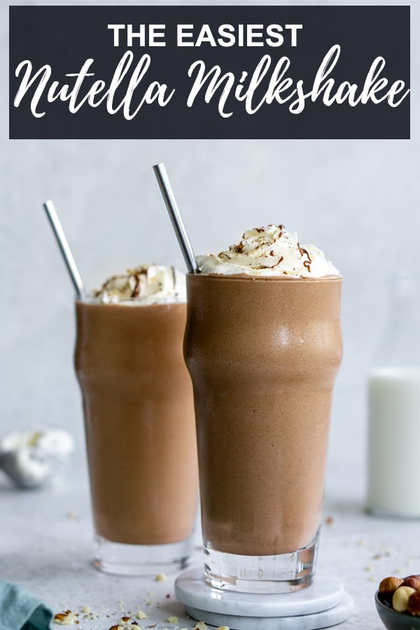 3-Ingredient Nutella Milkshake with Ice Cream - Pina Bresciani