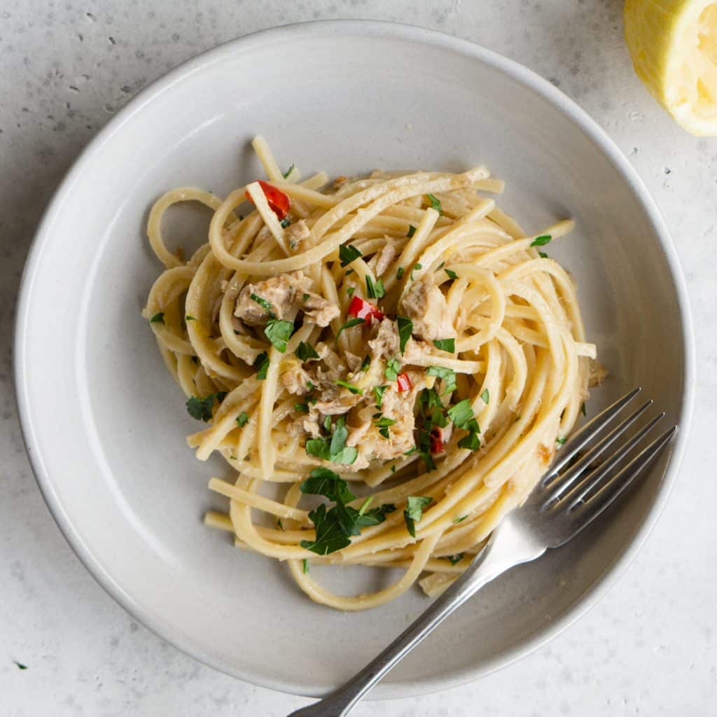 Tuna Spaghetti With Lemon and Parsley - Pina Bresciani