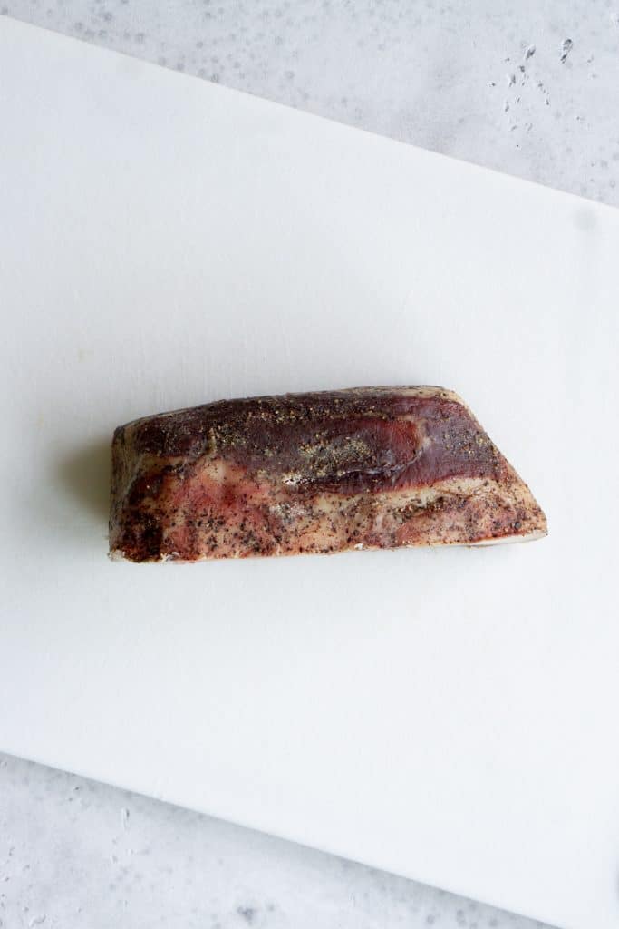 How To Cut Guanciale - Pina Bresciani