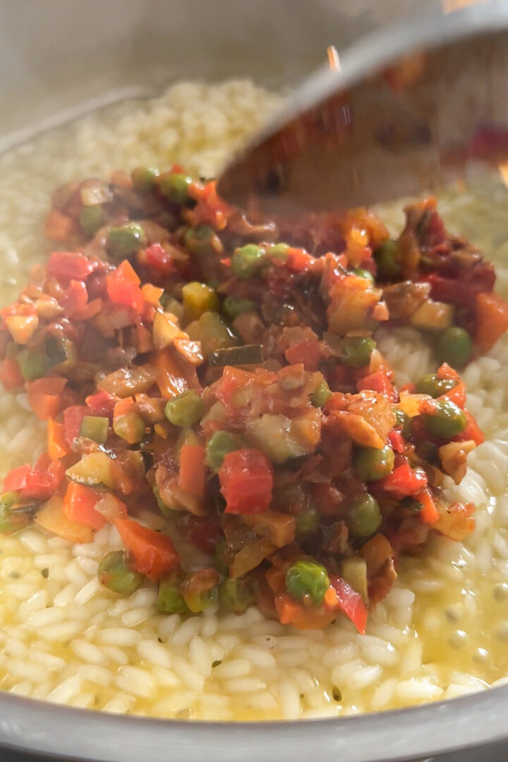 Mom’s Mixed Vegetable Risotto with Tomatoes - Pina Bresciani