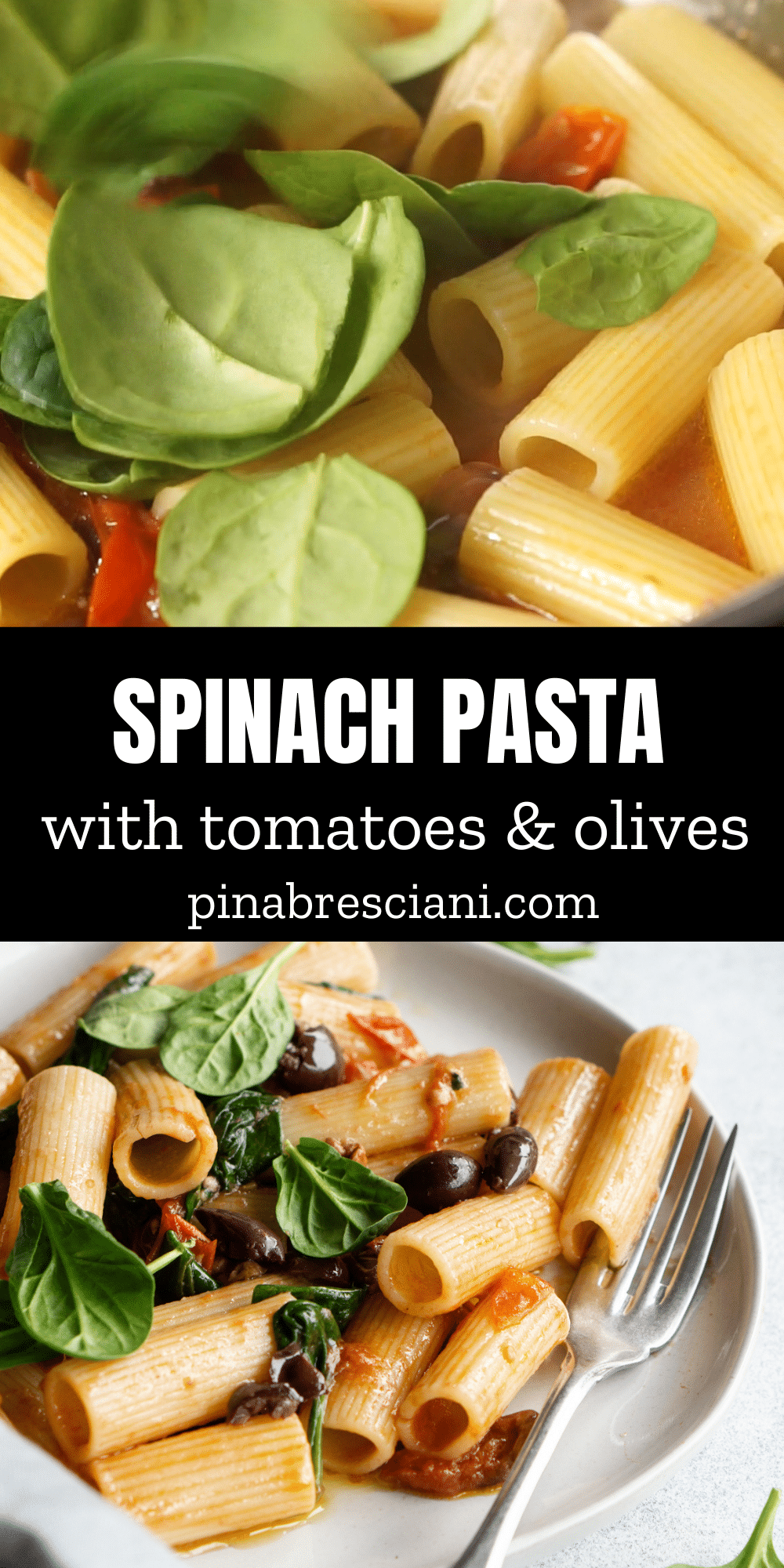 Spinach Penne Pasta - Pina Bresciani