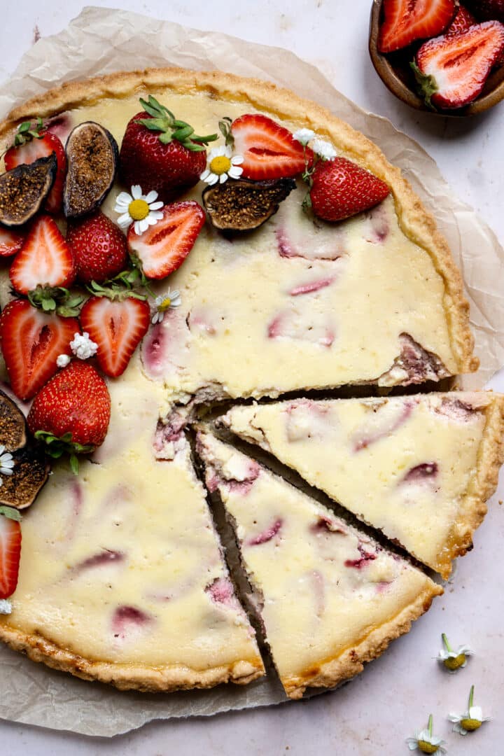 Strawberry and Ricotta Crostata with Fig Jam - Pina Bresciani