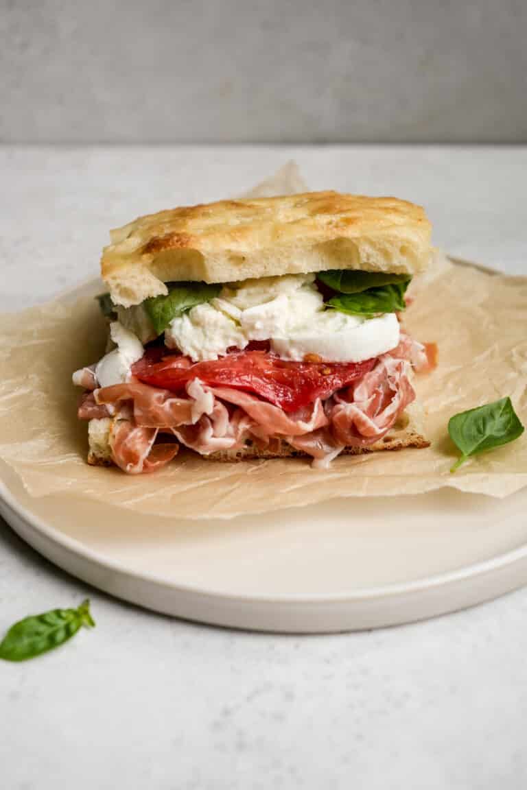 Delicious Prosciutto Sandwich (Panino) With Mozzarella, Tomato and ...