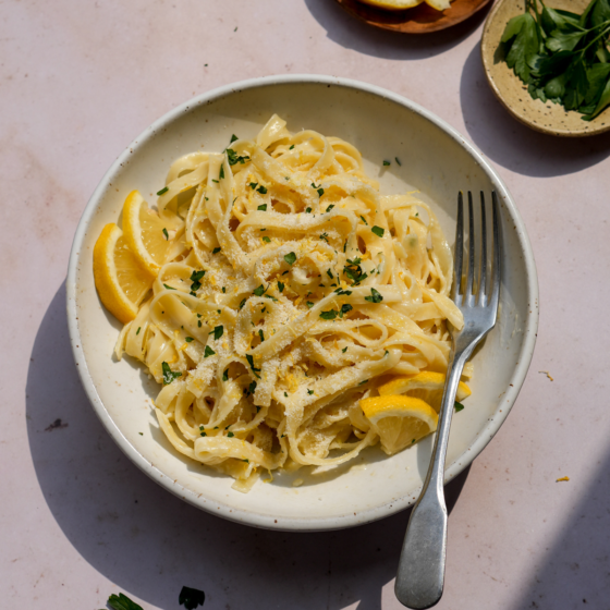 Creamy Lemon Pasta - Easy and Delicious! - Pina Bresciani