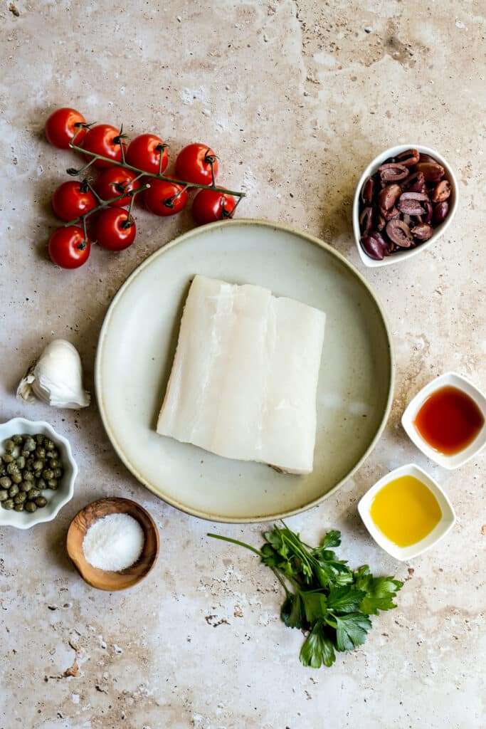 Italian-Inspired Halibut with Tomato, Olive and Caper Salsa - Pina ...