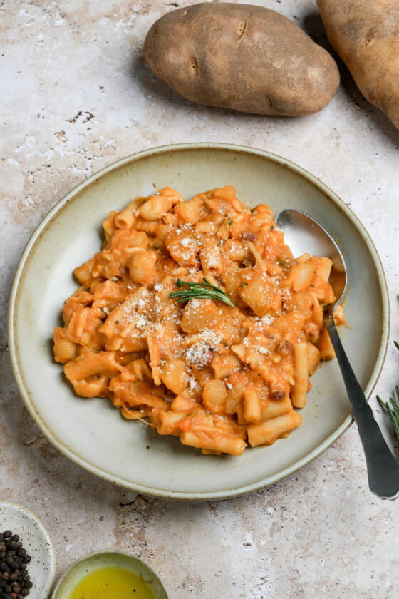 Italian Pasta with Potatoes (Pasta e Patate) - Pina Bresciani