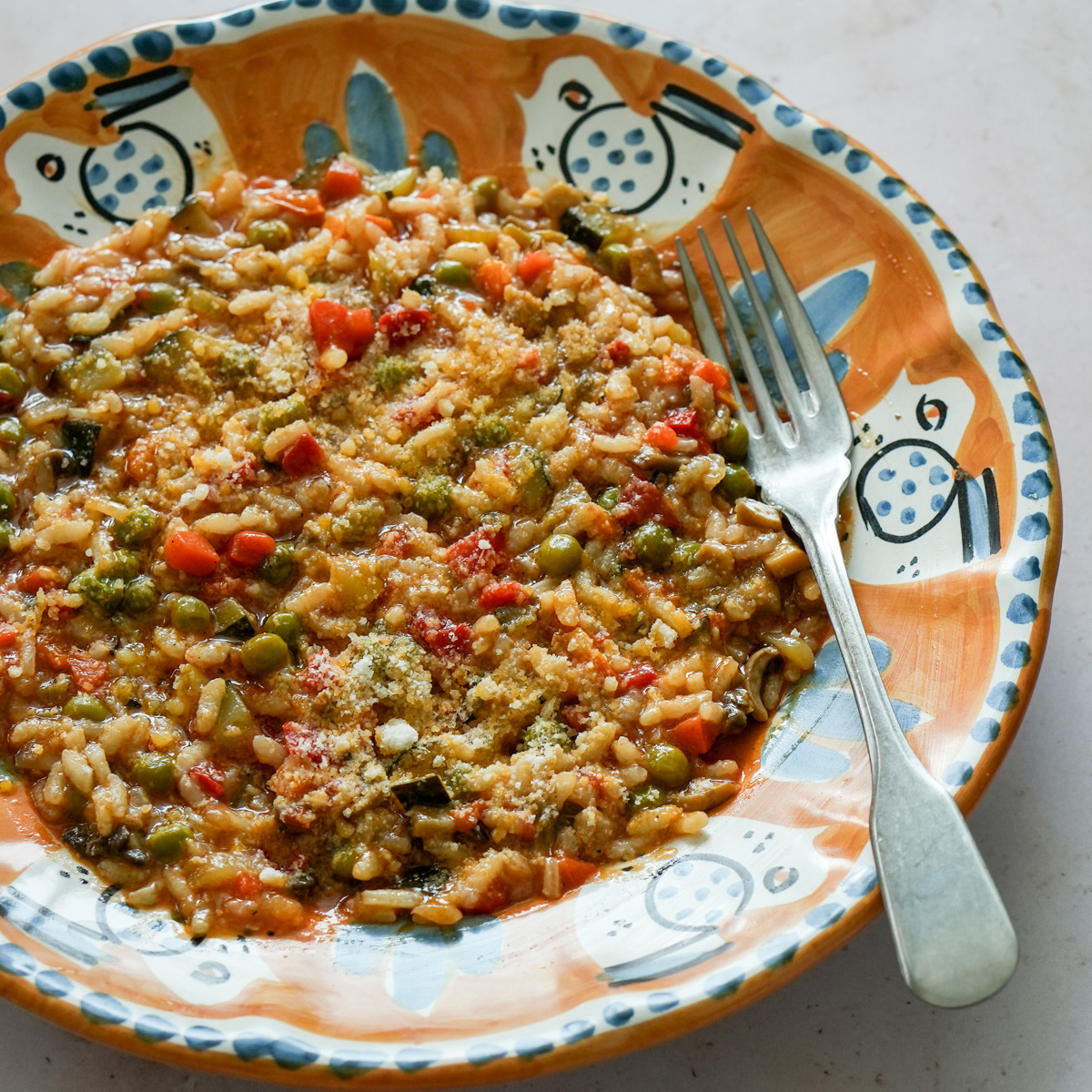 Mom’s Mixed Vegetable Risotto with Tomatoes - Pina Bresciani