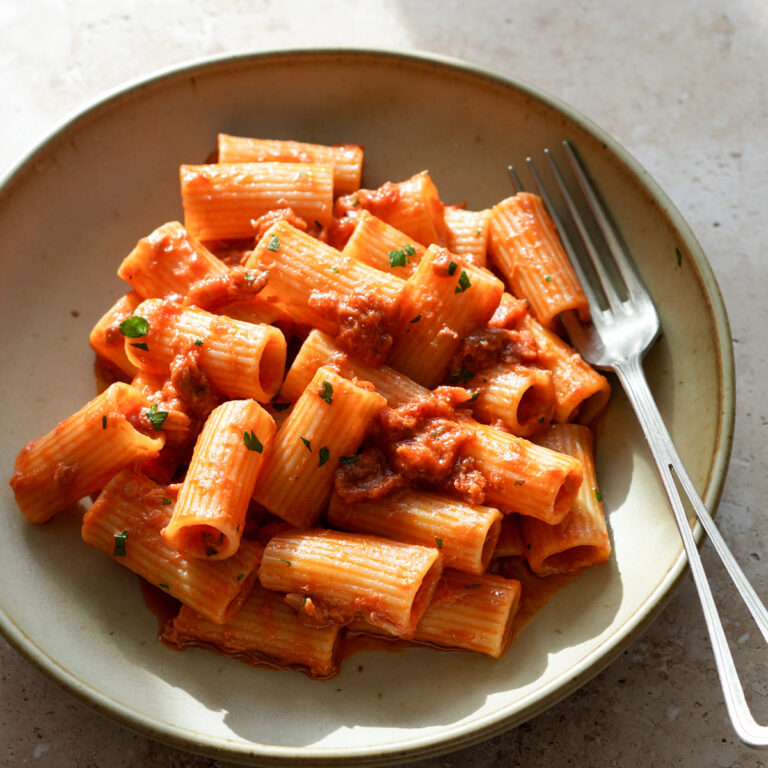 Canned Tuna Pasta with Tomato Sauce - Pina Bresciani